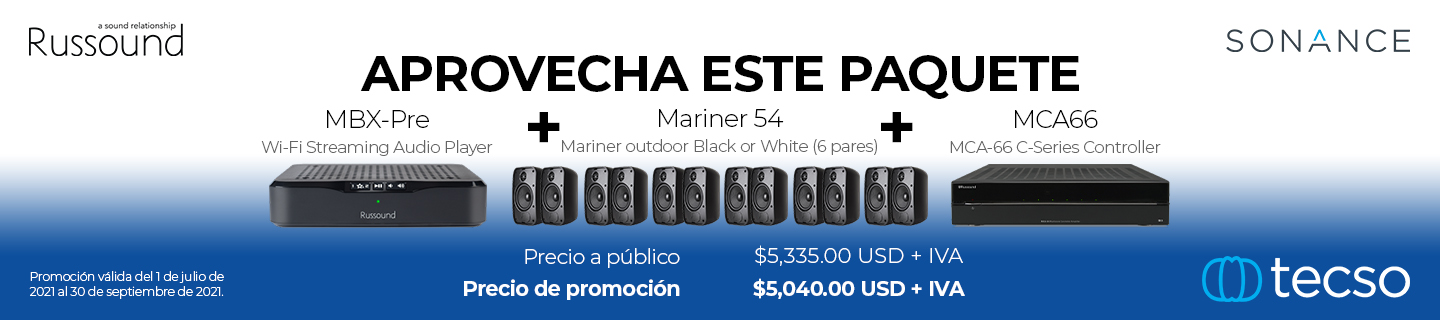 Distribuidor de sistema de audio y video. B&W, McIntosh, Marantz. TECSO